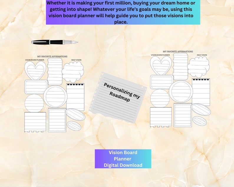 VISION BOARD PLANNER This is an Amazing Way to Visualize All of Your ...