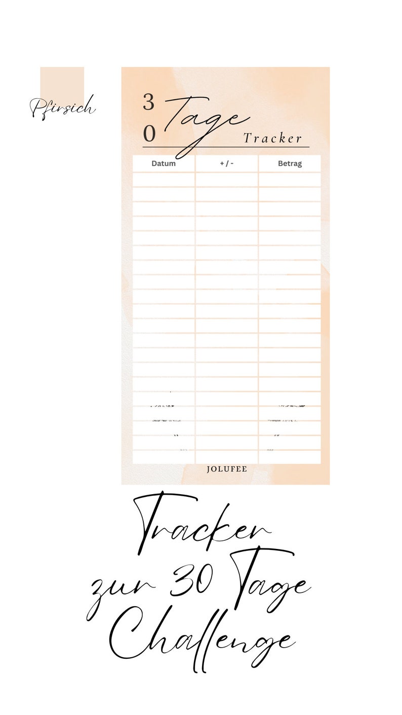 30 Day Challenge Tracker - Etsy