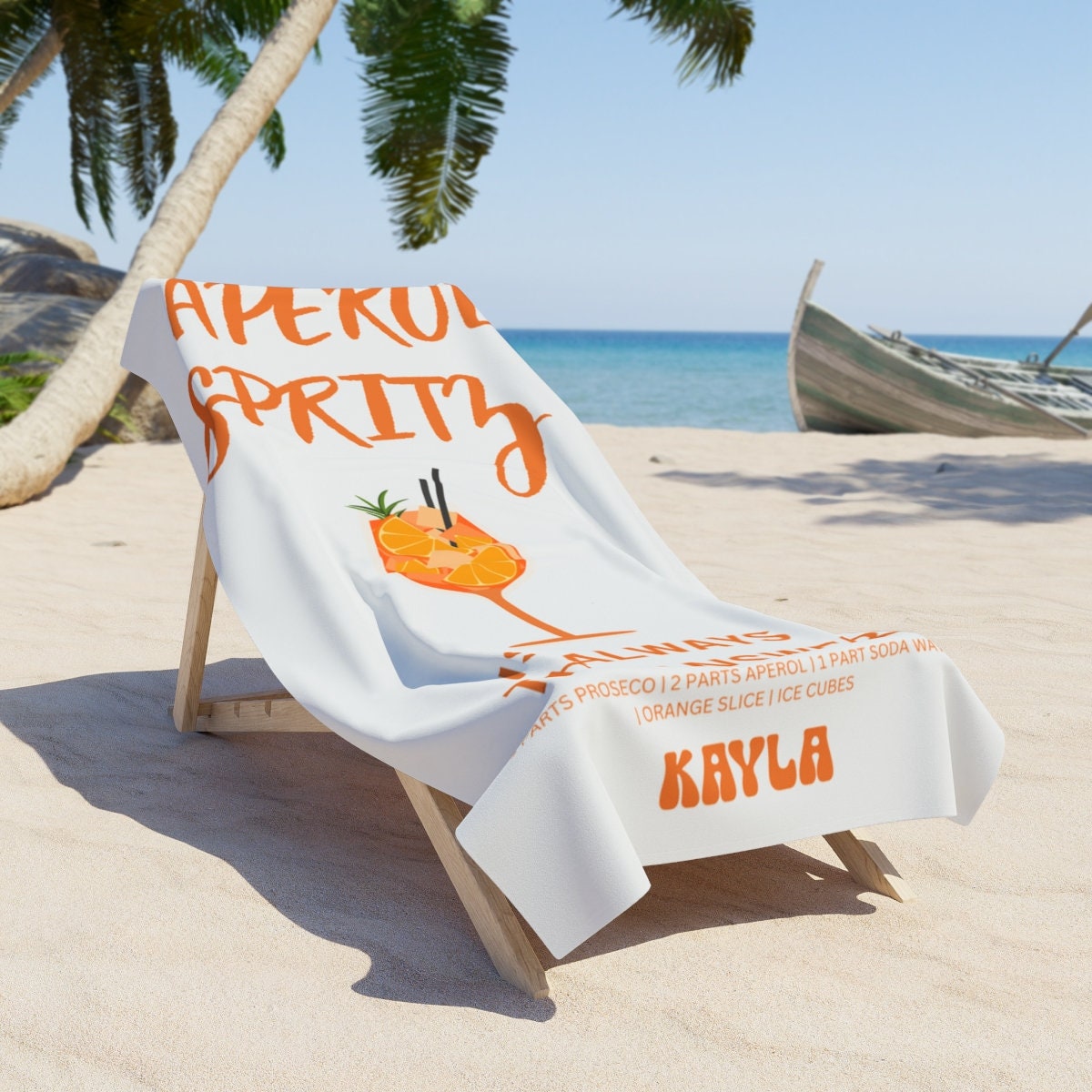 Aperol Spritz is Always the Answer Beach Towel Aperol Towel Alcohol ...
