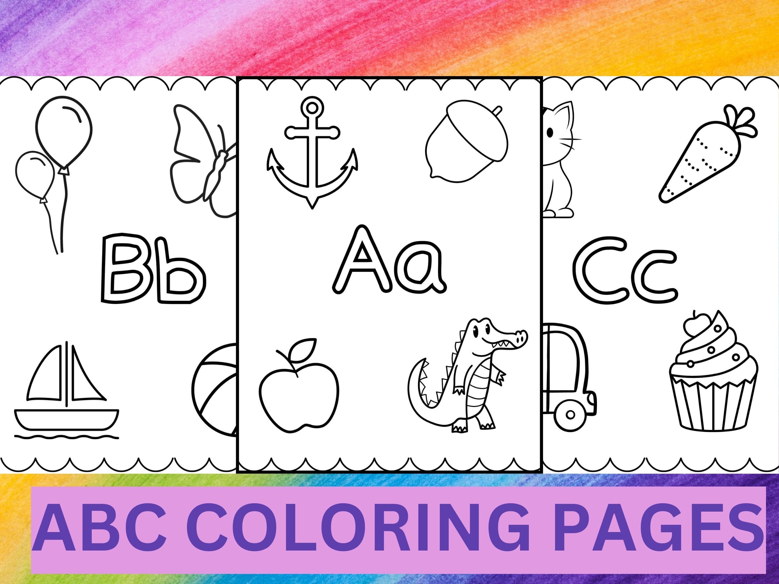 Abc Coloring Pages for Toddlers, Alphabet Coloring Pages, Printable ...