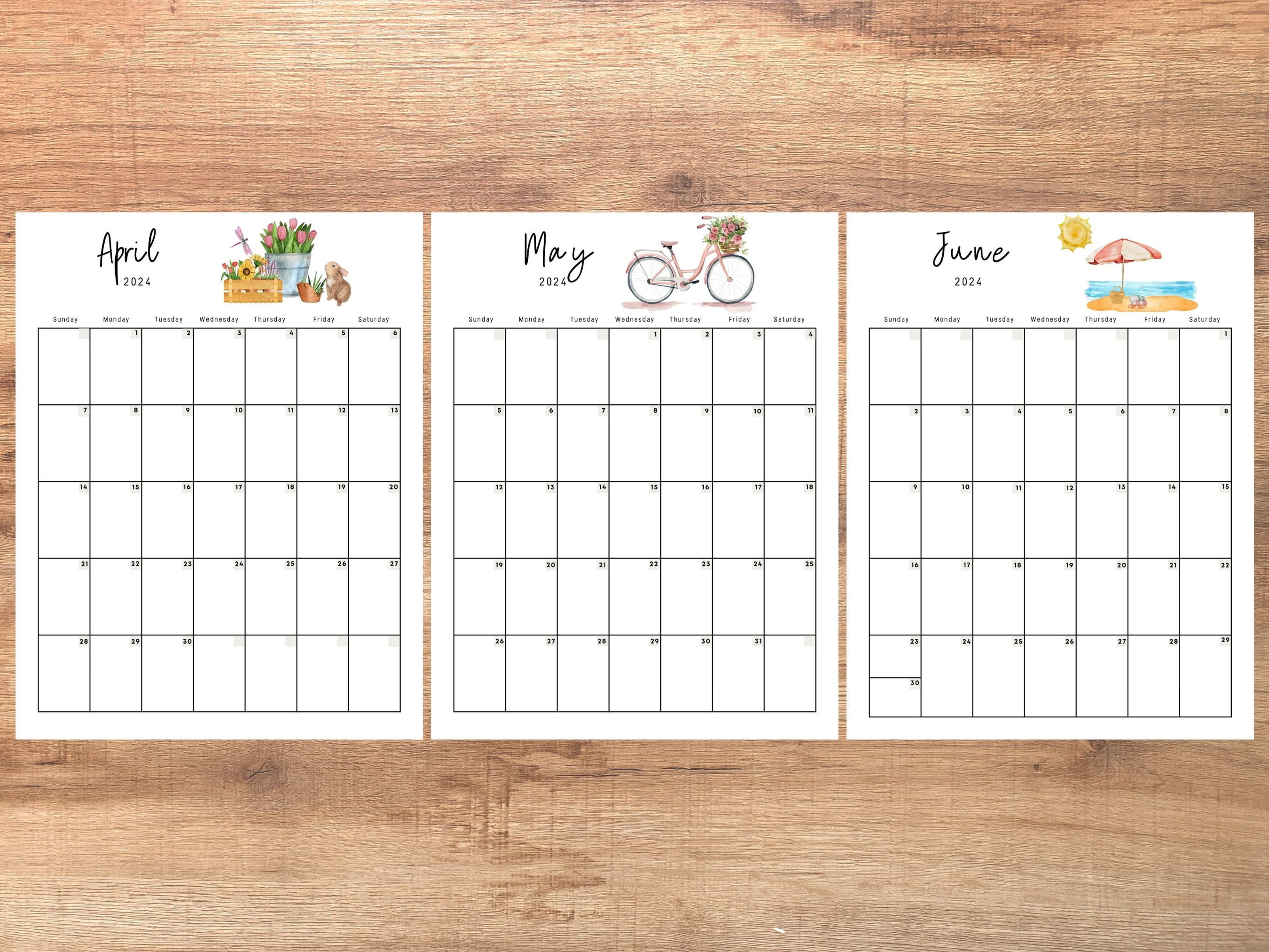 2024 Printable Calendar, Editable Calendar, Printable Calendar, 2024 ...