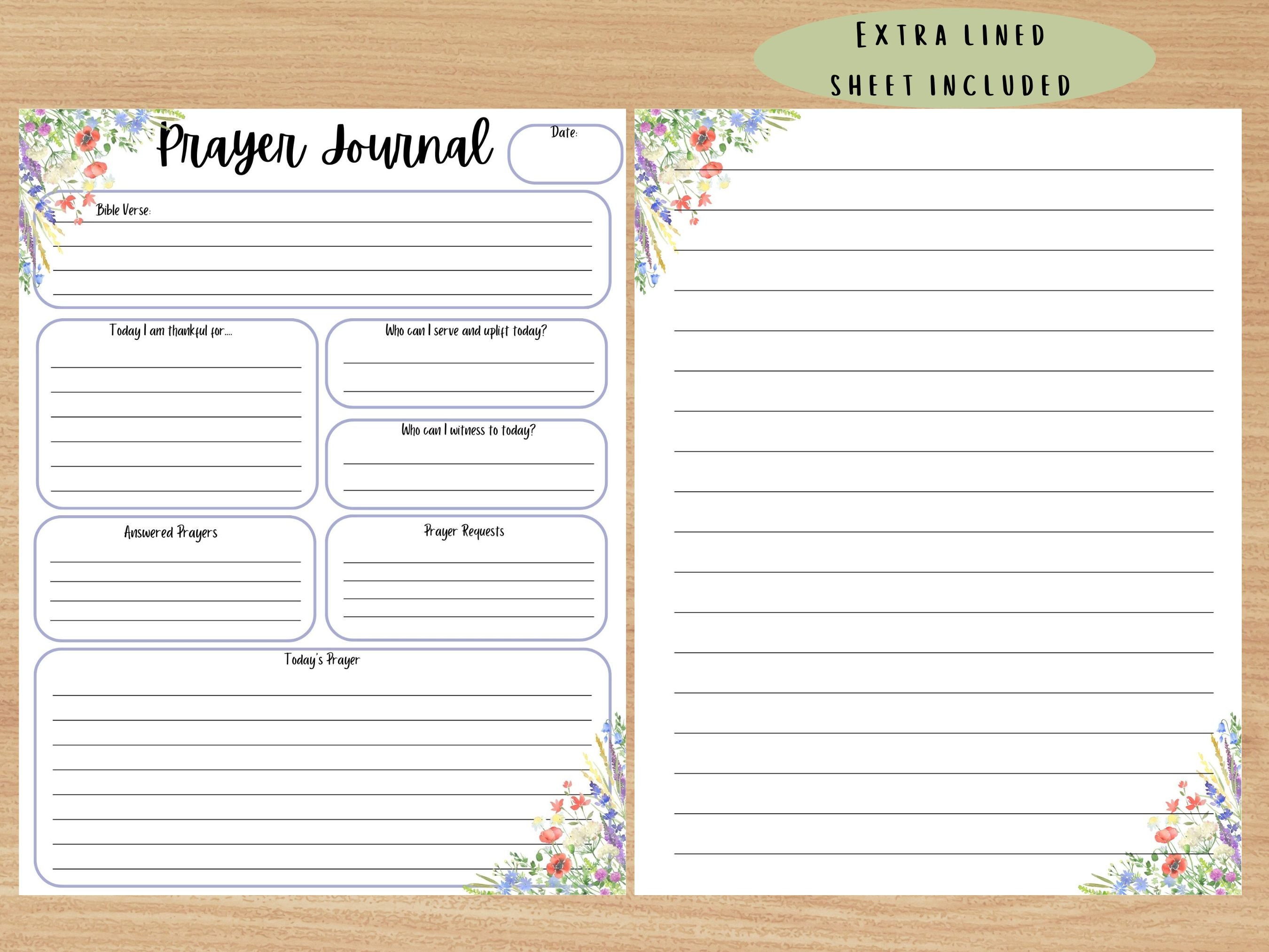 Printable Daily Prayer Journal, Prayer Journal, Bible Journal - Etsy
