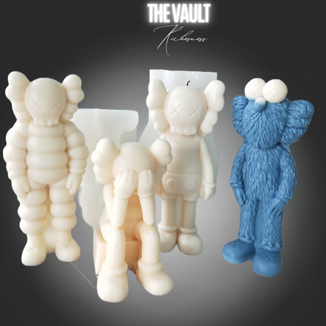 Kaws Candle Mold Silicone Kawaii Candle Mold Kawed Candle Mold - Etsy