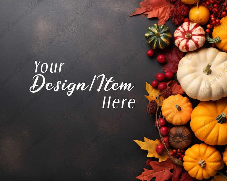 Thanksgiving Invitation Flat Lay Mockup, Friendsgiving Party, Digital ...