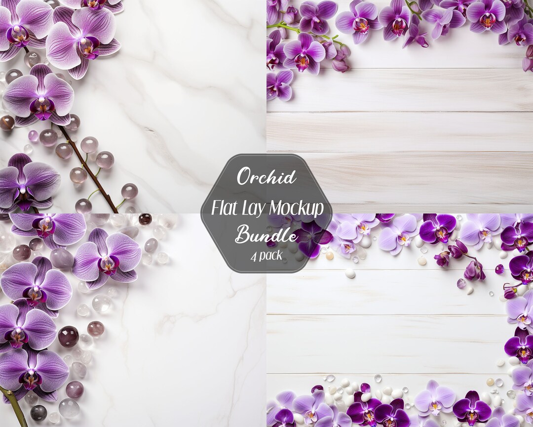 Purple Flat Lay Mockup, Orchid Digital Background, White Shiplap ...