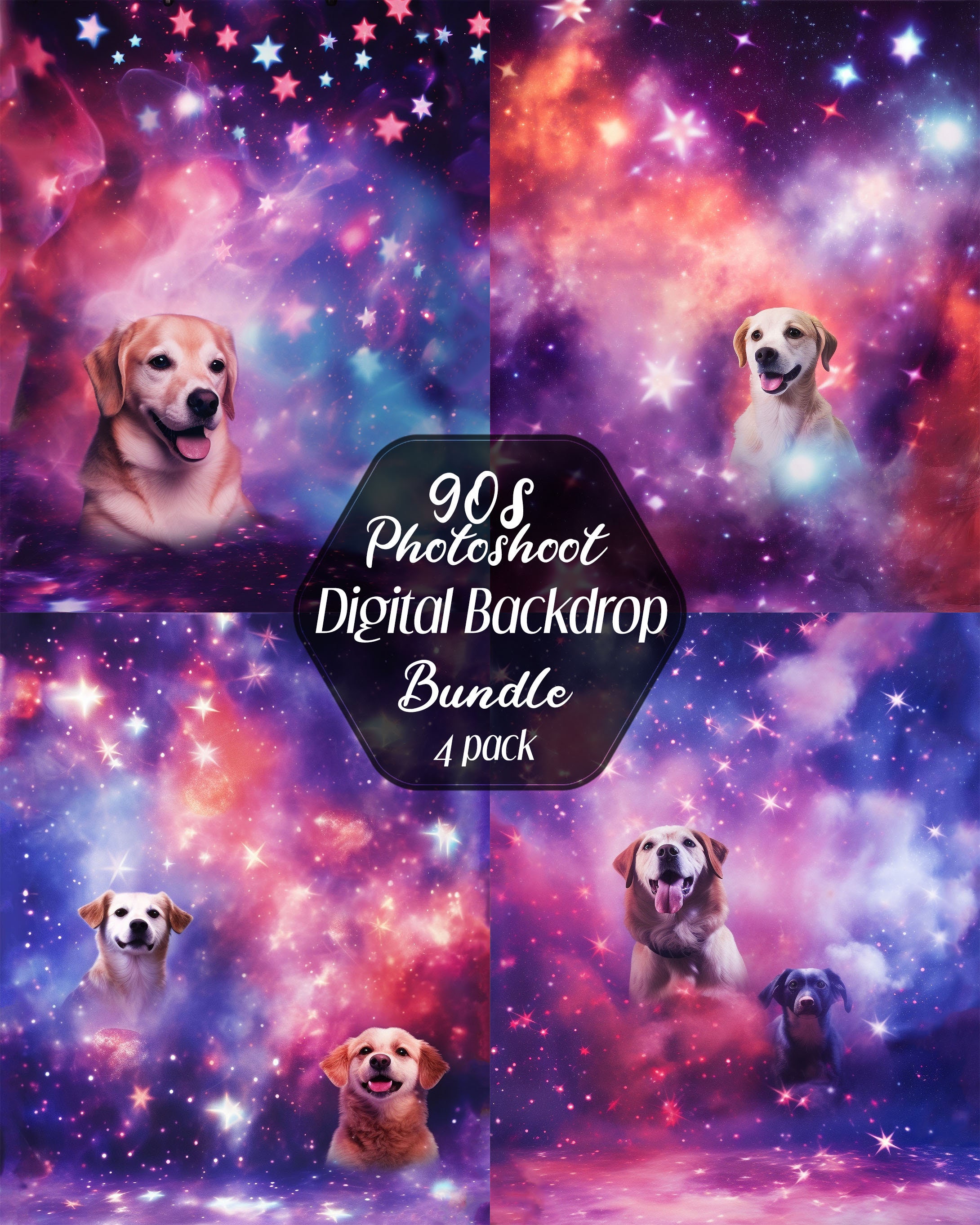 90's Trend Cheesy Photoshoot Digital Background, Studio Photography ...