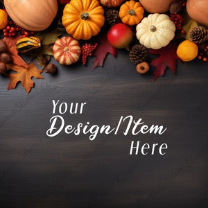 Thanksgiving Invitation Flat Lay Mockup, Friendsgiving Party, Digital ...