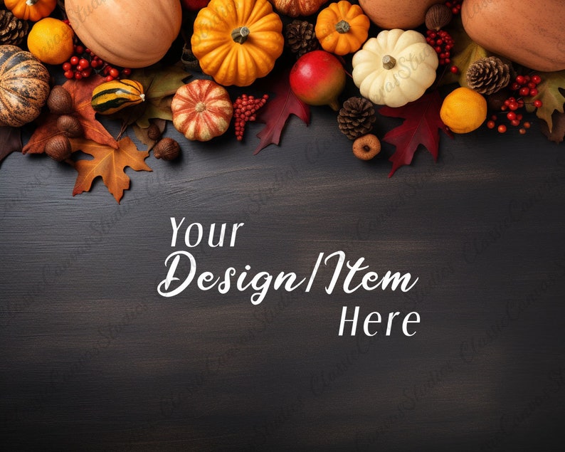 Thanksgiving Invitation Flat Lay Mockup, Friendsgiving Party, Digital ...