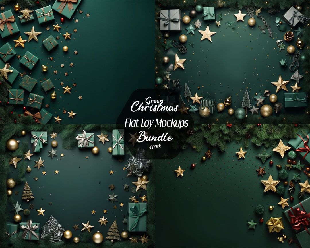 Christmas Flat Lay Mockup, Background Mockup Photography, Digital ...