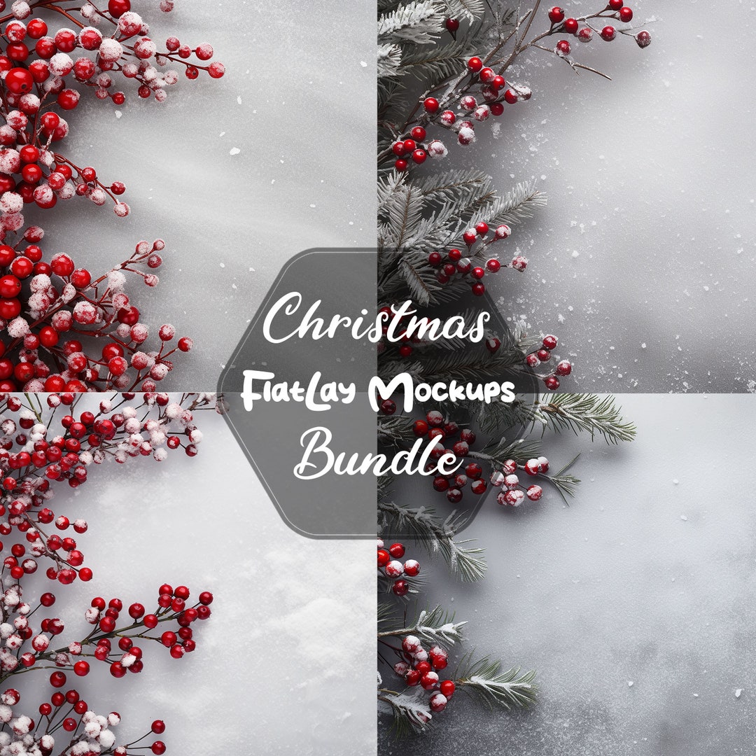 10 X Christmas Flatlay Mockup Bundle | Product Background Mockup ...