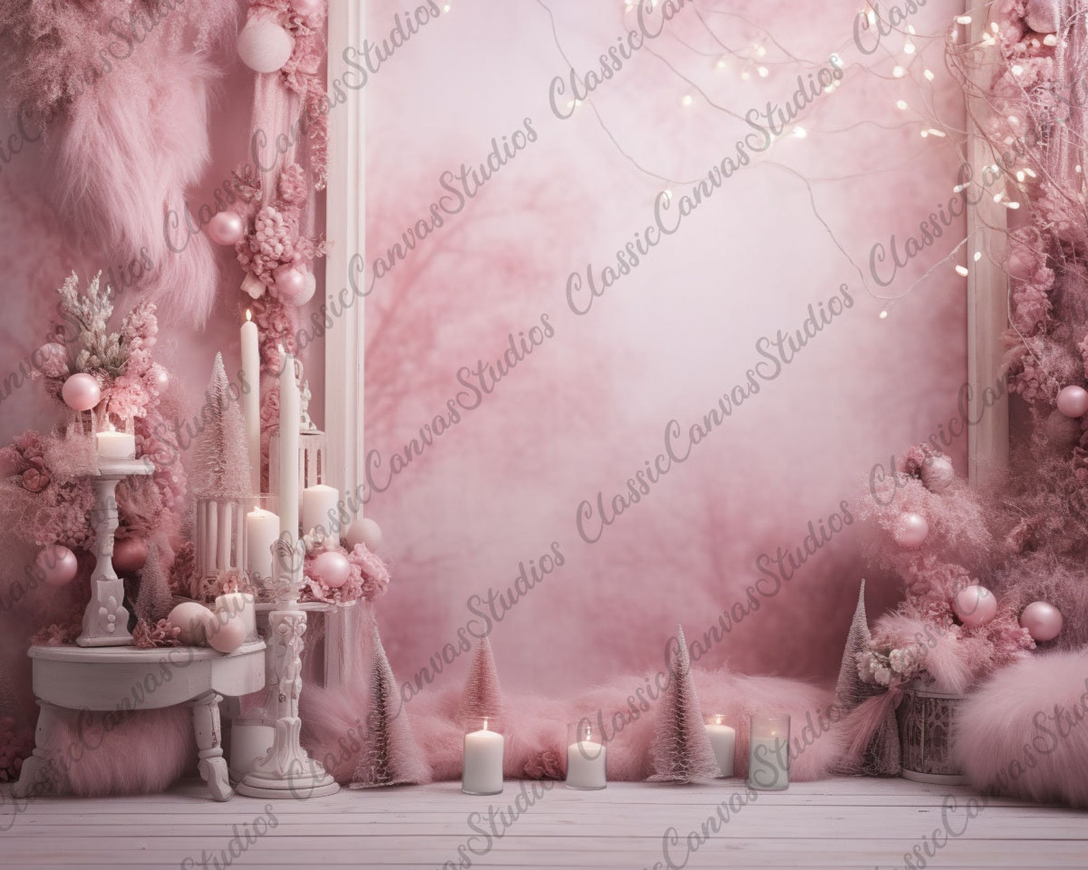 Pink Christmas Digital Backdrops, Pink Birthday Digital Backdrops ...