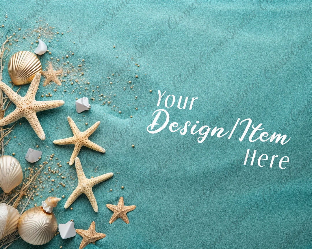 Tropical Beach Flat Lay Mockup, Beach Art, Beach Scene, Hawaiian ...