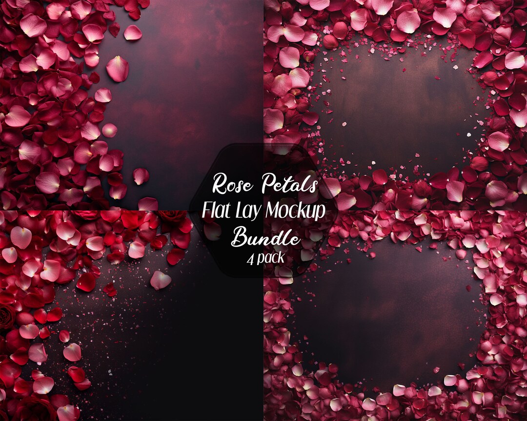 Romantic Valentines Day Flat Lay Mockup, Digital Background, Rose ...