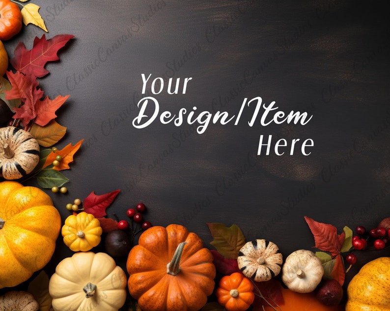 Thanksgiving Invitation Flat Lay Mockup, Friendsgiving Party, Digital ...