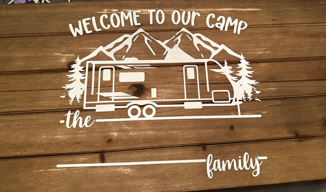 Welcome to Our Camp Sign - Etsy