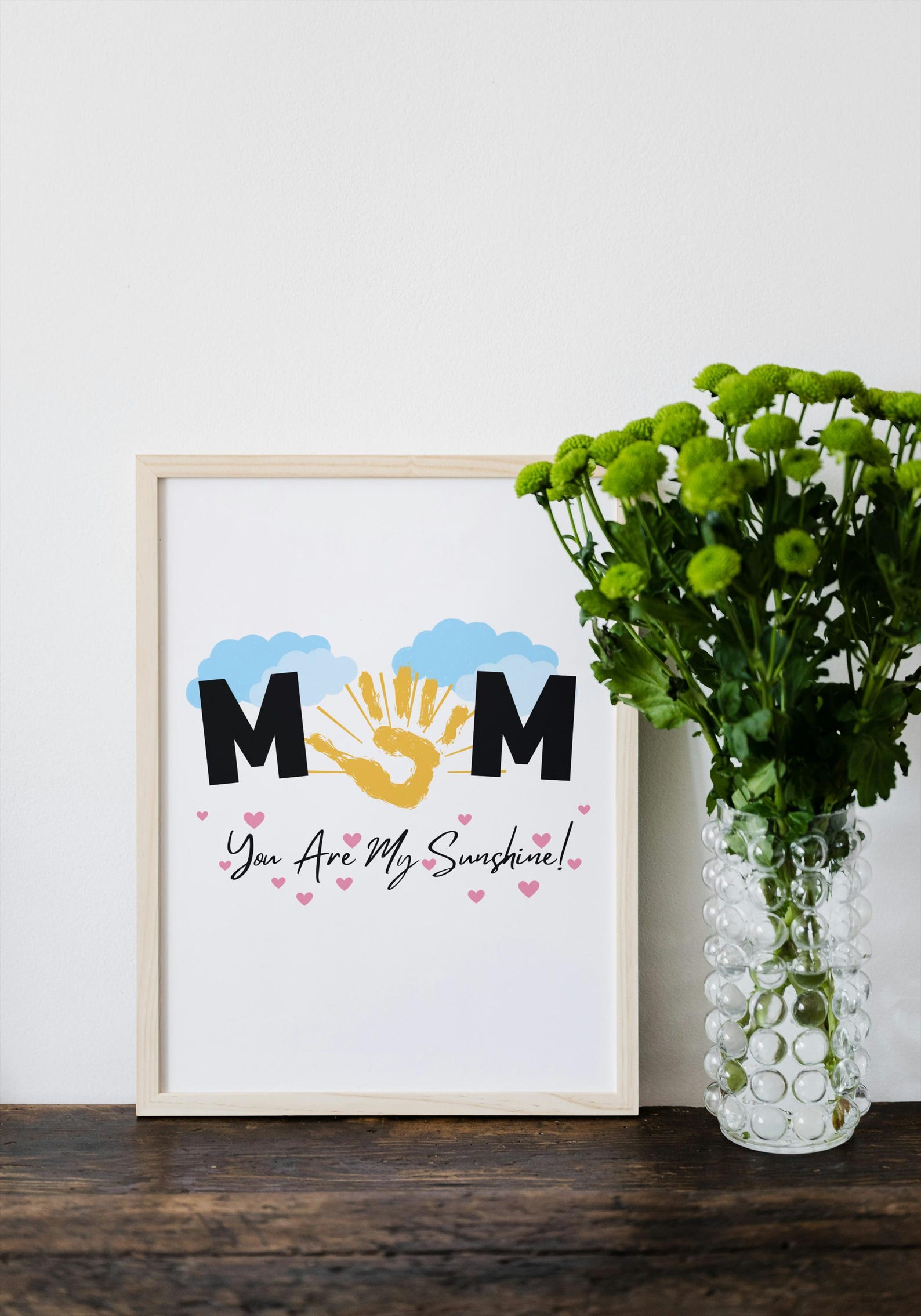 Mother's Day Art Craft, Mommy Handprint Craft, Mother's Day Handprint ...