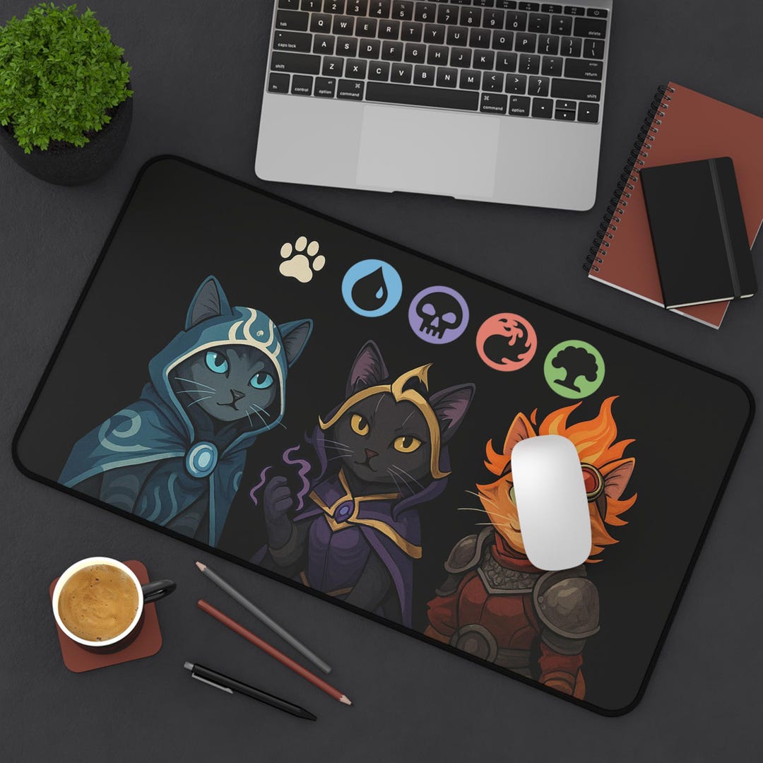 Cat Planeswalkers Magic the Gathering, MTG Playmat, MTG Gift, Cat ...
