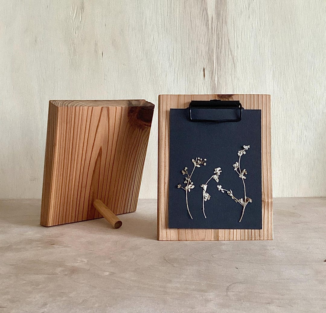 Wood Frame, Rustic Wood Frame, Wood Peg Frame, Picture Frame, Clipboard ...