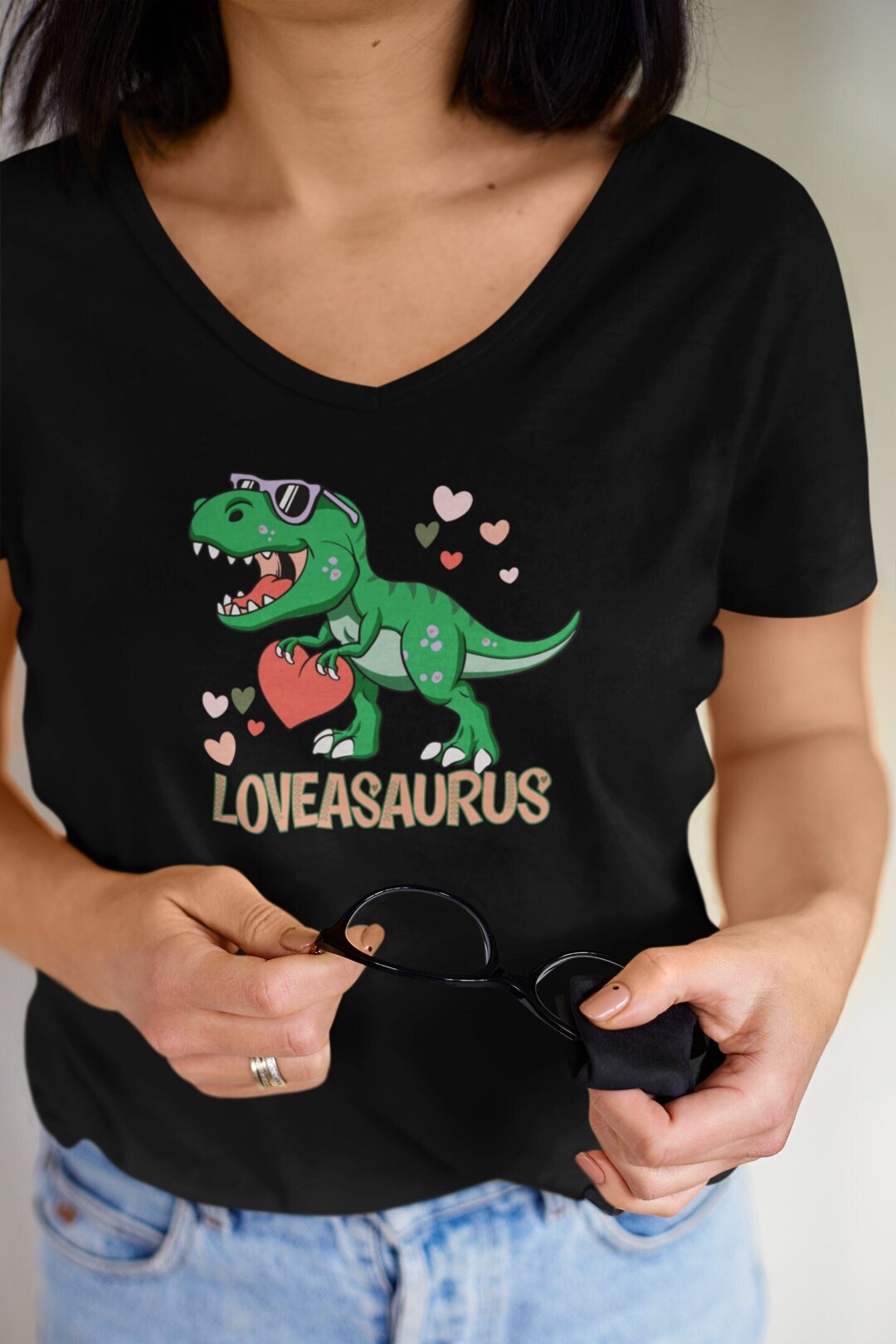 Loveasaurus T-shirt or Hoddie, Cute Dinosaur Shirt, Dinosaur Valentine ...