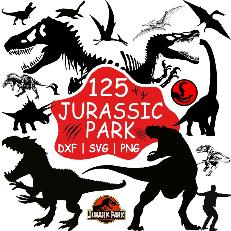 Jurassic Park Svg Dinosaur T-rex Svg Tyrannosaurus SVG Jurassic Park ...
