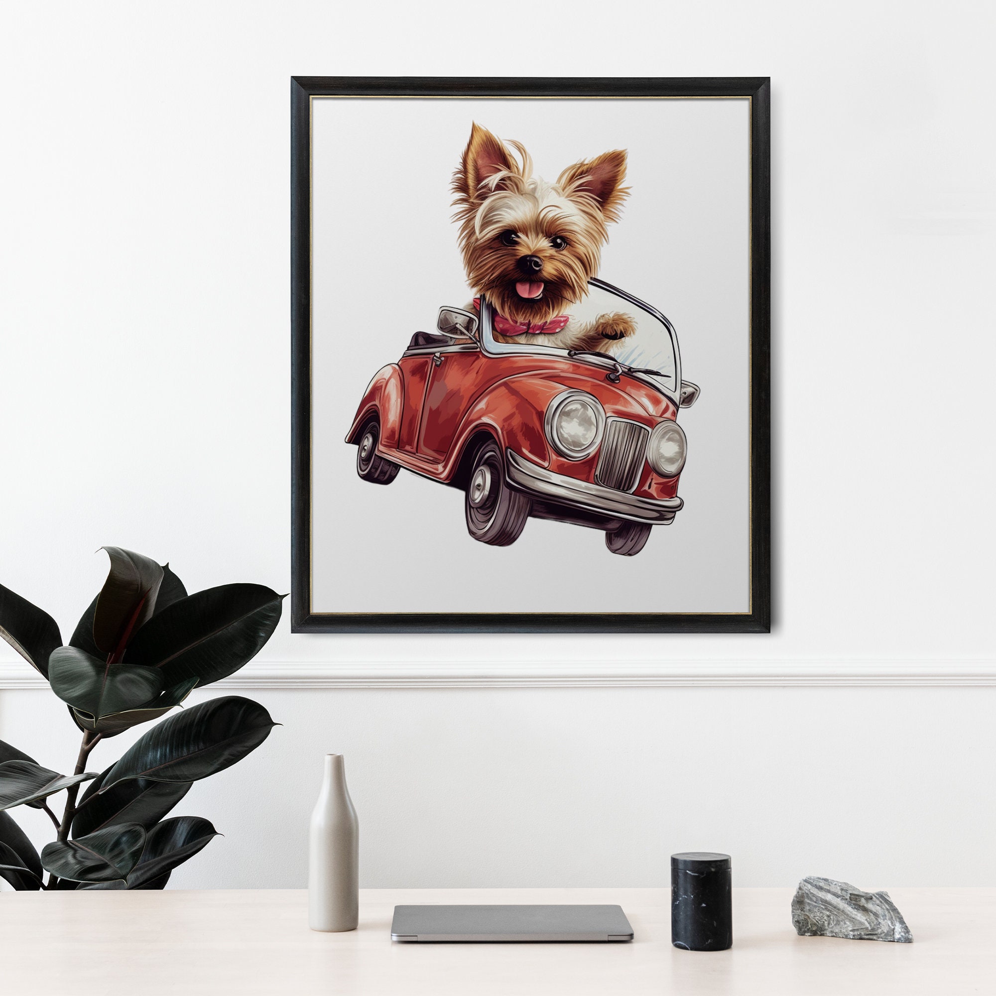 Dog in a Car Clipart PNG Commercial Use Adorable Dog in a Car Graphic ...