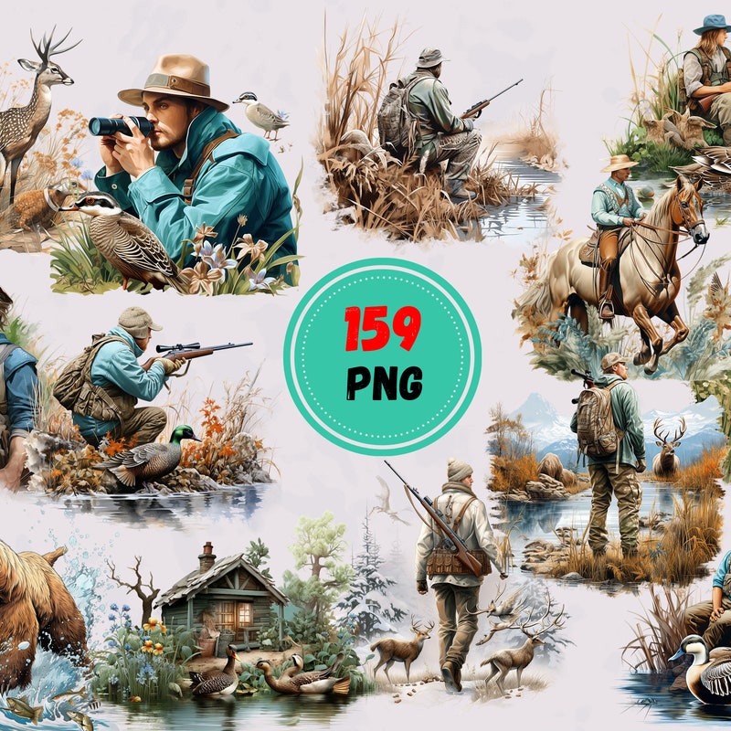 Hunting Prints - Etsy