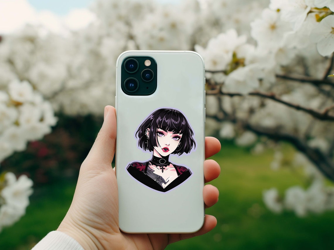 Anime Goth Girl Stickers, 40 PNG, SVG, EPS, Single Images on ...