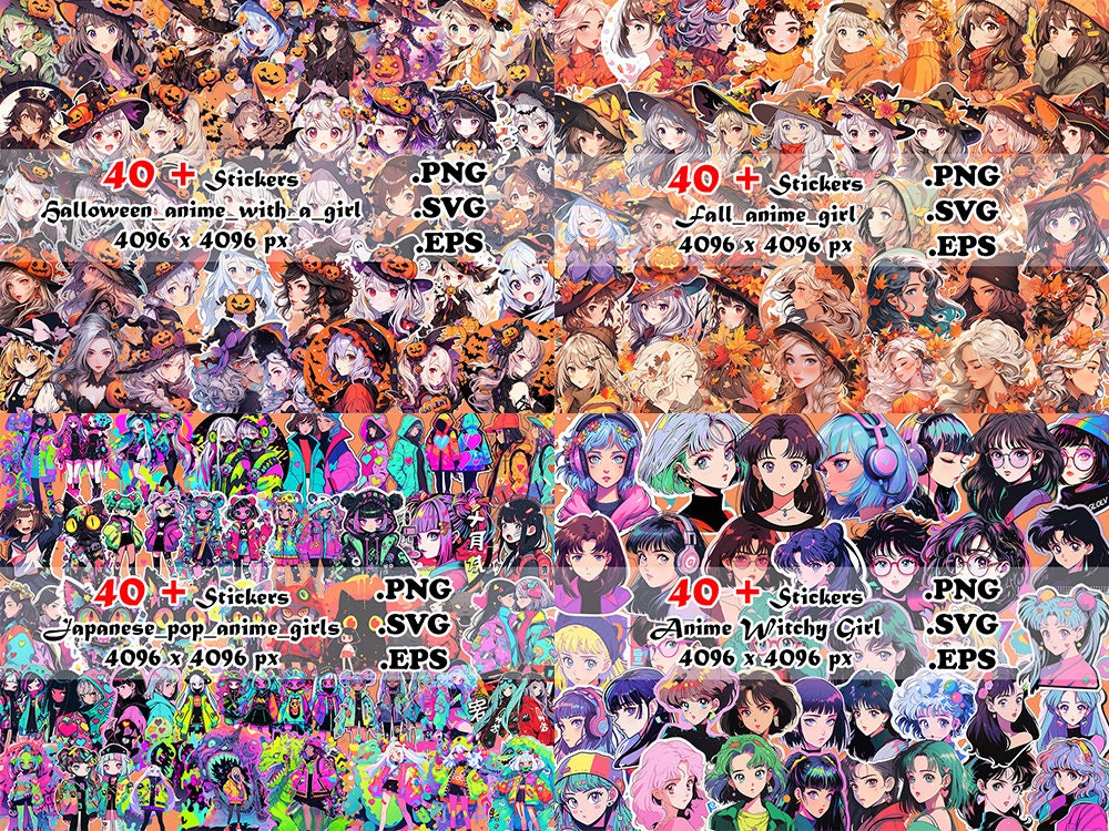 Large Set of Anime Stickers 450 Individual Images on - Etsy