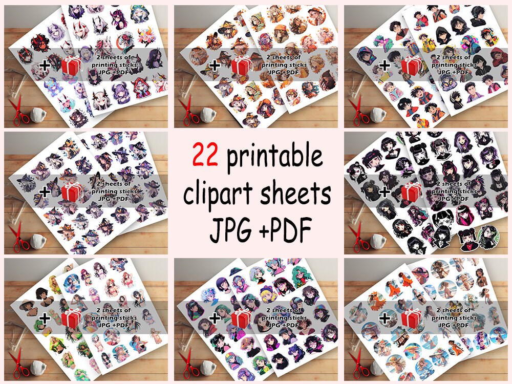 Large Set of Anime Stickers 450 Individual Images on - Etsy