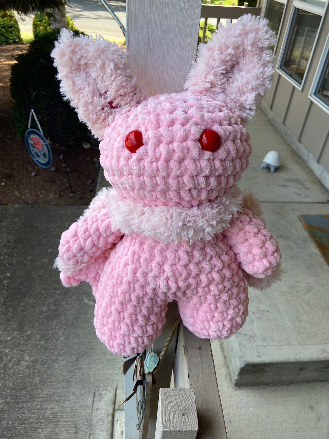 Pink Crochet Mothman Plush - Etsy