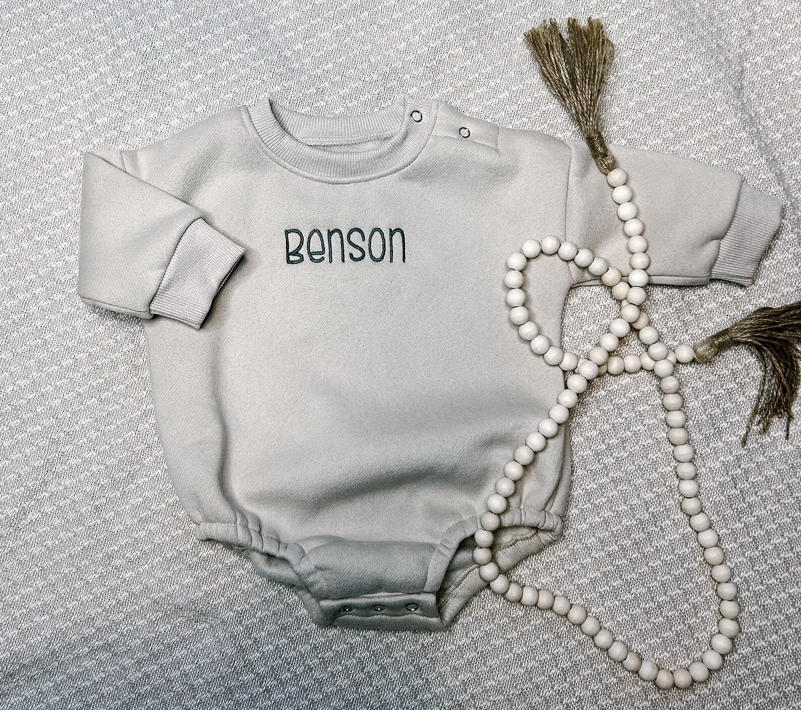 Embroidered Baby Bubble Romper | Custom Personalized Bubble Romper ...