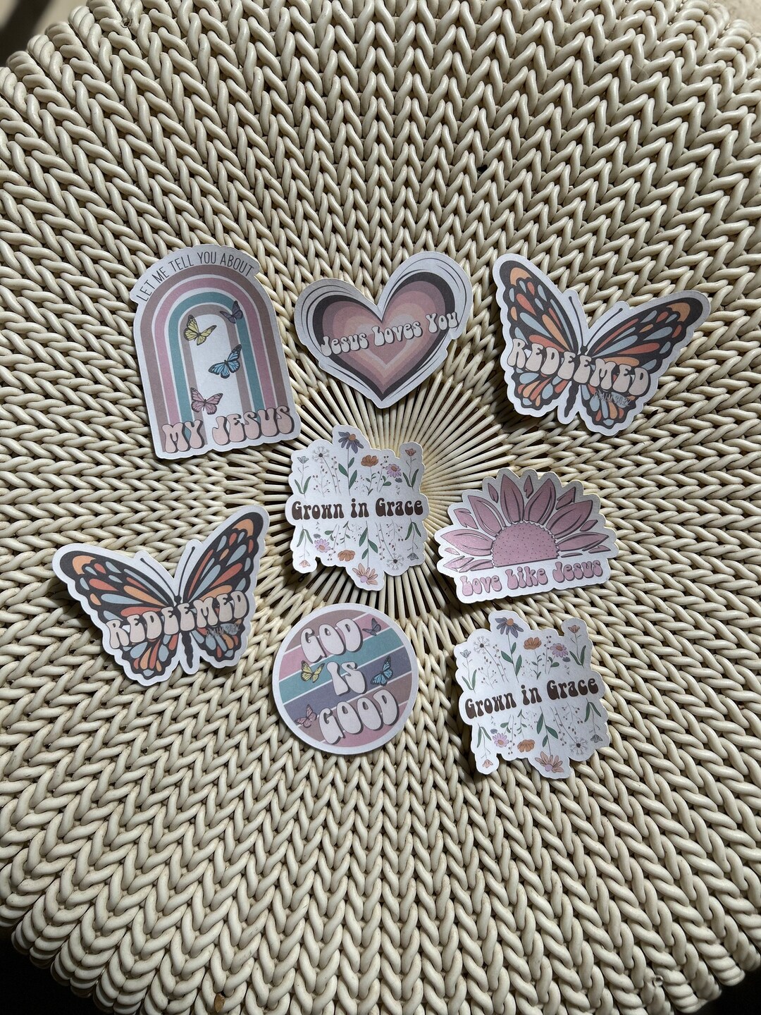 Cute Christian Stickers | Trendy Jesus Sticker Pack | Boho Retro Bible ...