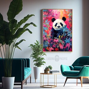 Cute Panda Art Printable, Digital Download, Instant Home Decor ...