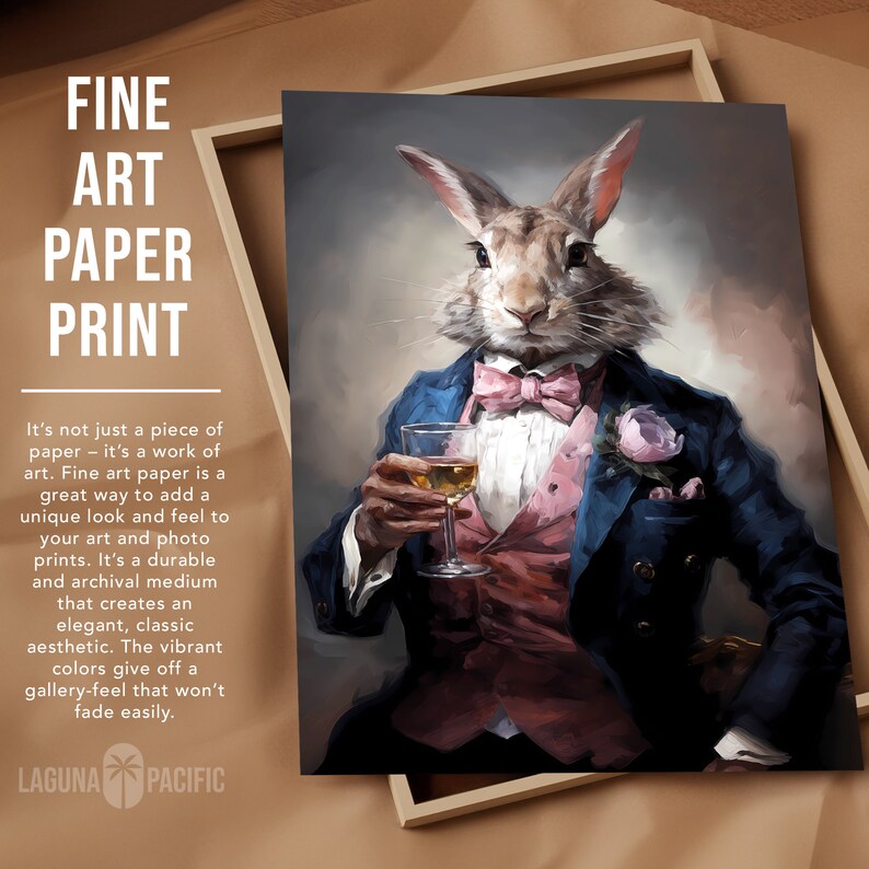 Victorian Gothic Rabbit With Cocktail Art | Anthropomorphic Art | Dark ...