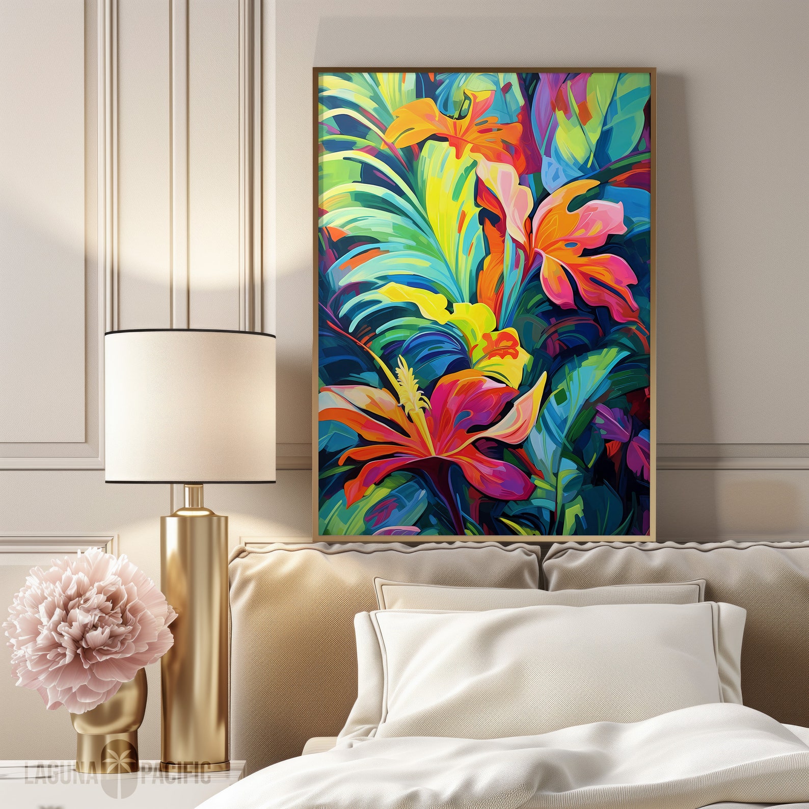 Hawaiian Flowers Art Print - Vibrant Tropical Wall Art for Living Room ...