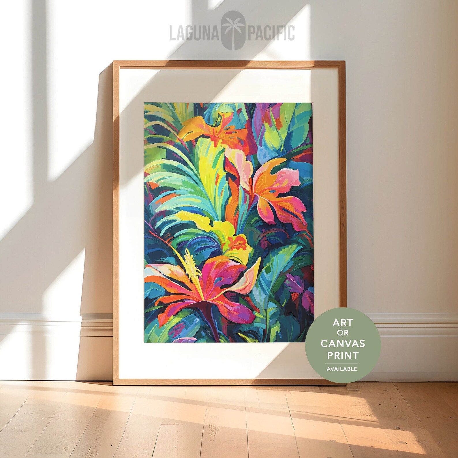 Hawaiian Flowers Art Print - Vibrant Tropical Wall Art for Living Room ...