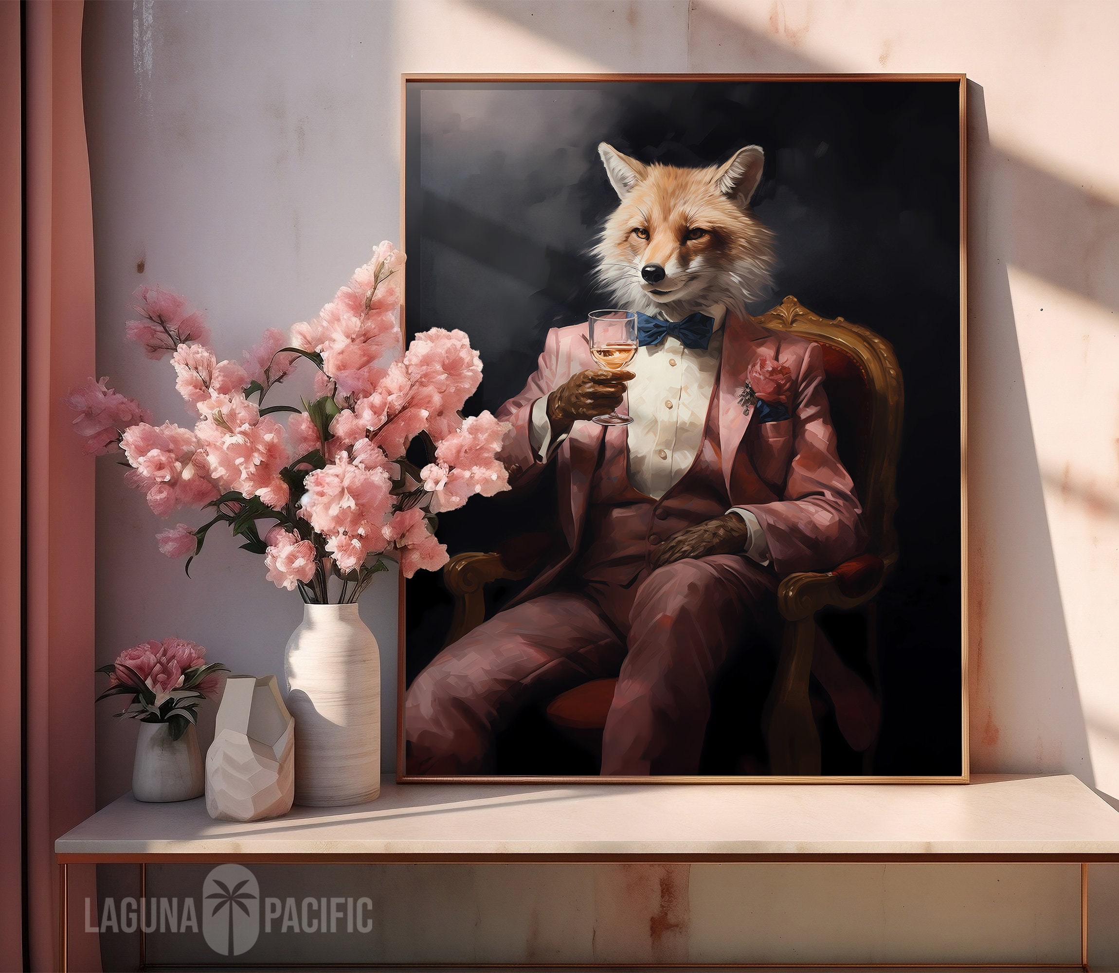Victorian Gothic Fox With Cocktail Art | Anthropomorphic Art | Dark ...