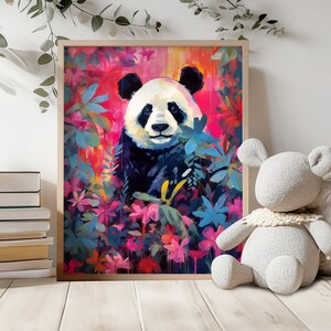 Cute Panda Art Printable, Digital Download, Instant Home Decor ...