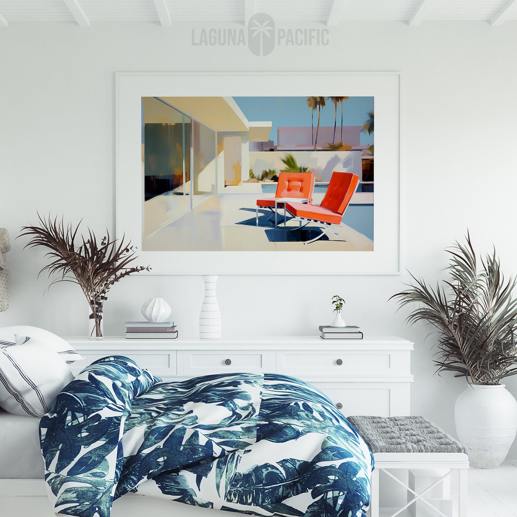 MCM Palm Springs Pool House Vintage Mid Century Architecture Art Palm ...