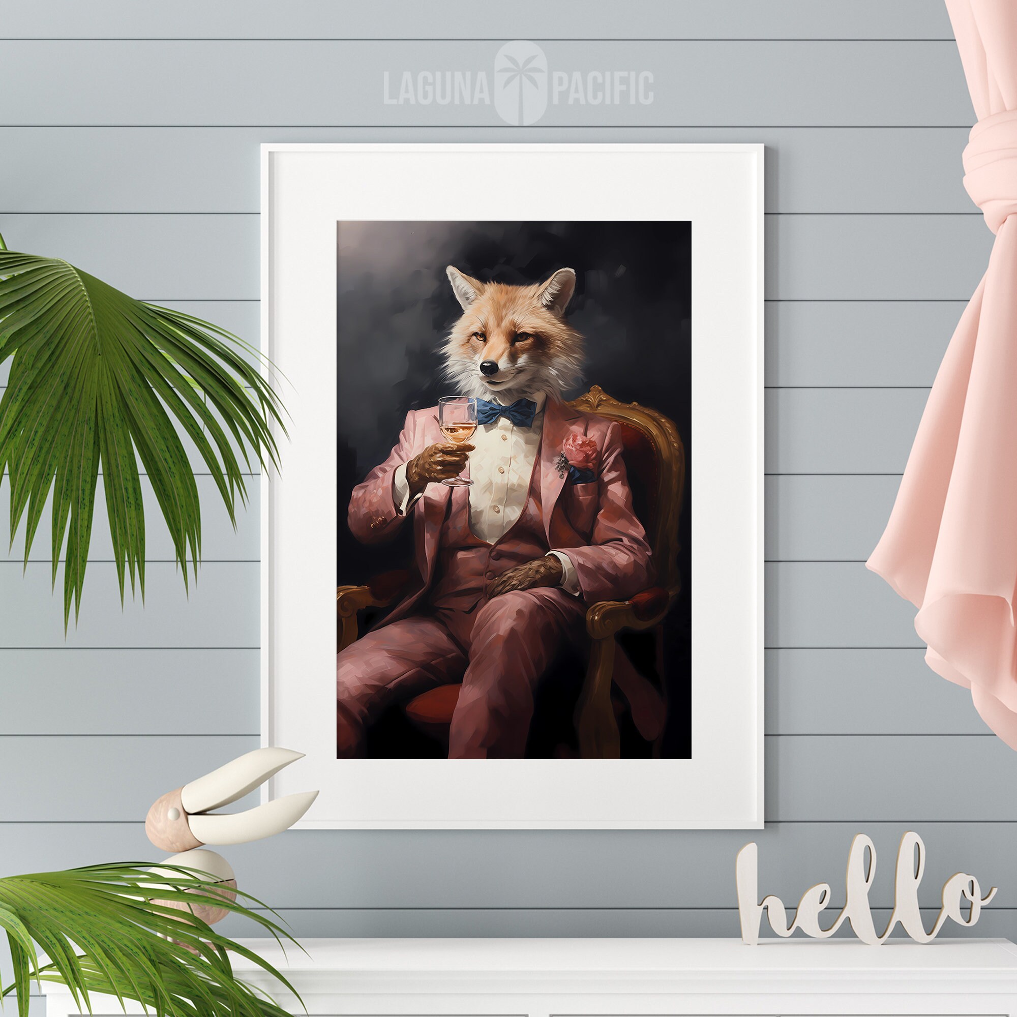 Victorian Gothic Fox With Cocktail Art | Anthropomorphic Art | Dark ...