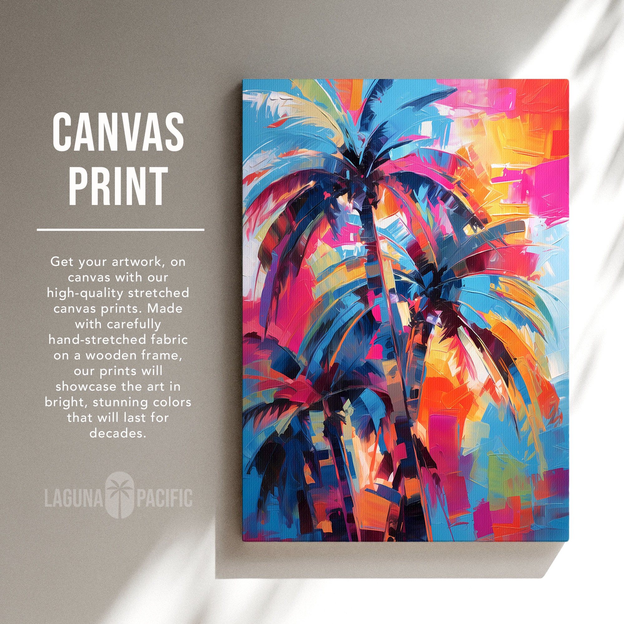 Island Palm Trees Pop Art Print, Botanical Wall Art, Unique Beach Decor ...