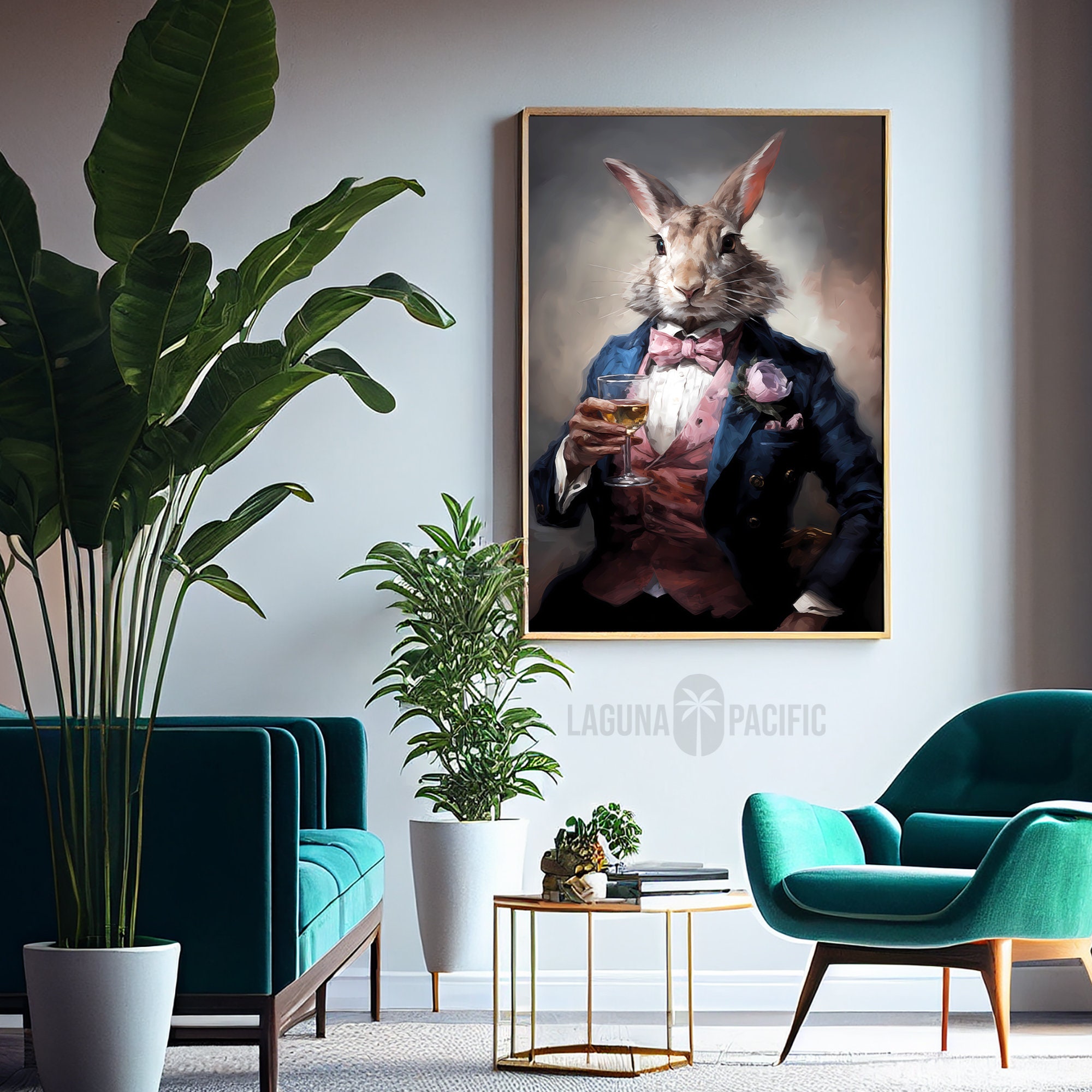 Victorian Gothic Rabbit With Cocktail Art | Anthropomorphic Art | Dark ...