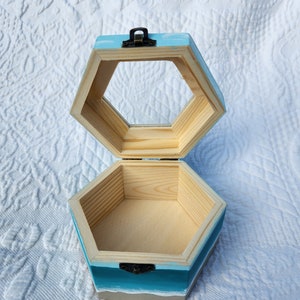 Hexagonal Wooden Beach-themed Treasure/trinket Box - Etsy