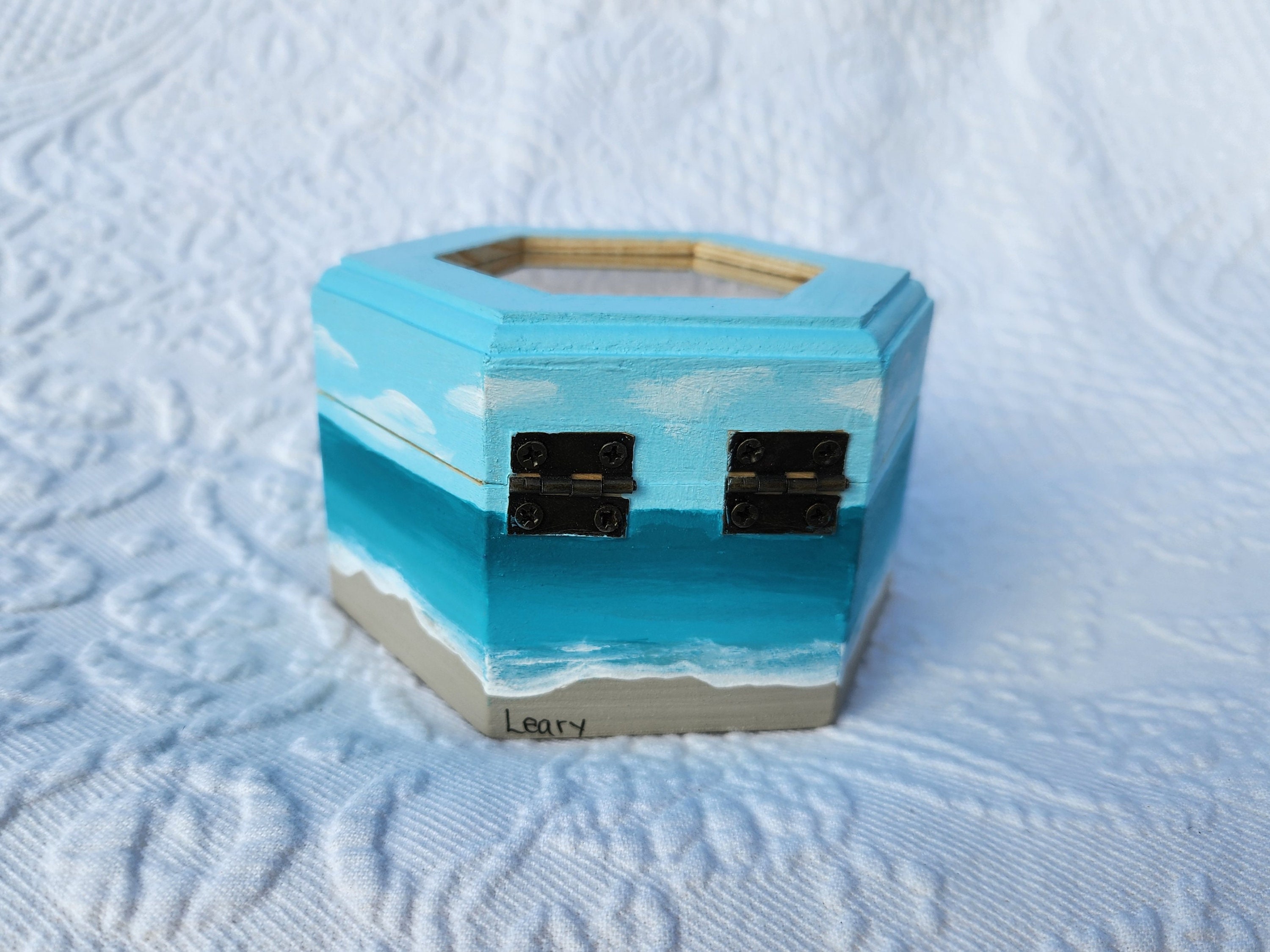 Hexagonal Wooden Beach-themed Treasure/trinket Box - Etsy