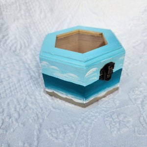 Hexagonal Wooden Beach-themed Treasure/trinket Box - Etsy