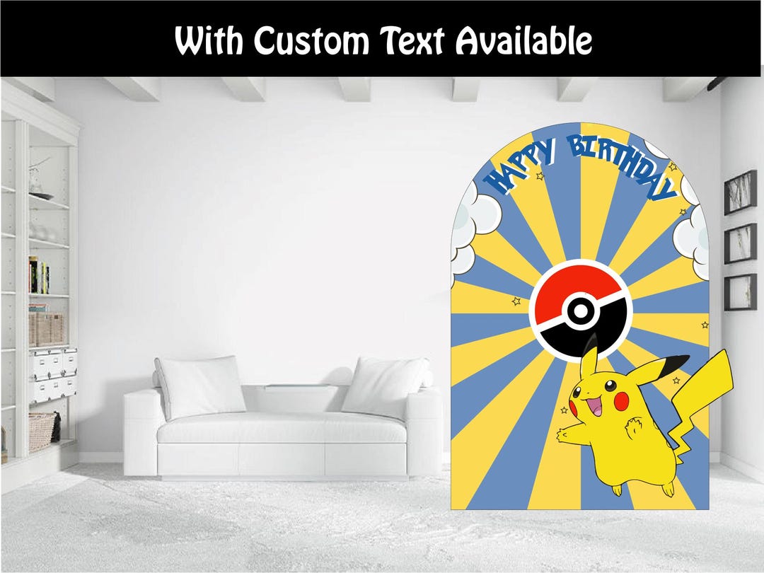 Pokemon Birthday Backdrop, Pokemon Party Decor, Pokemon Birthday ...