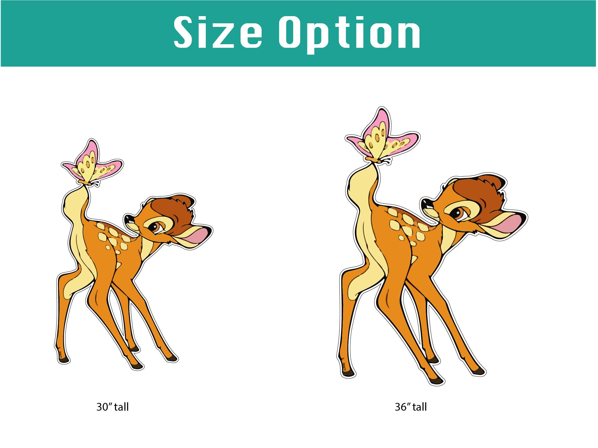 Bambi Animals Decorations, Bambi Baby Shower, Animals Birthday Cutout ...