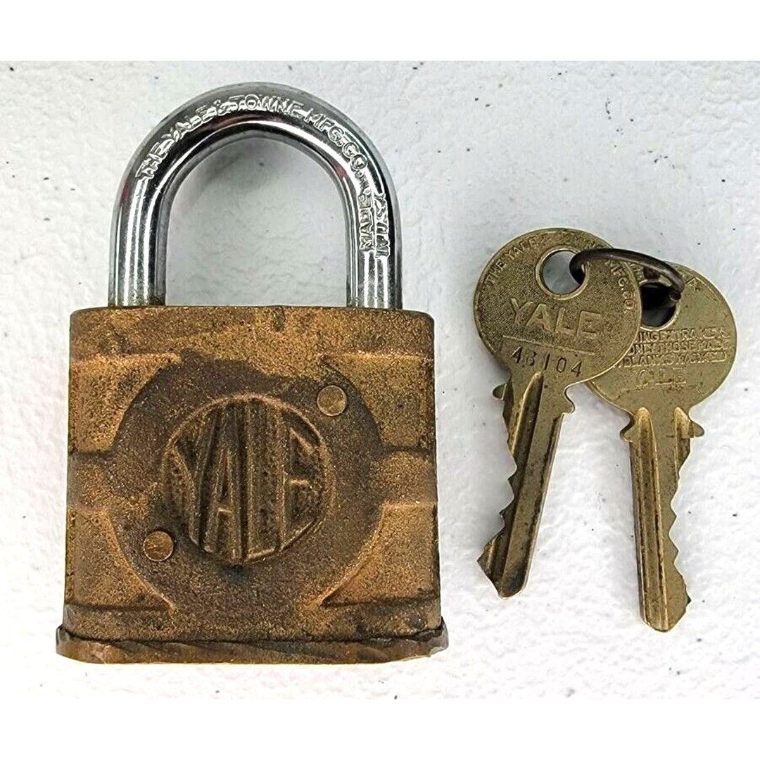 Vtg Yale & Towne MFG Co. Working Heavy Duty Lock Padlock W/ Key USA ...