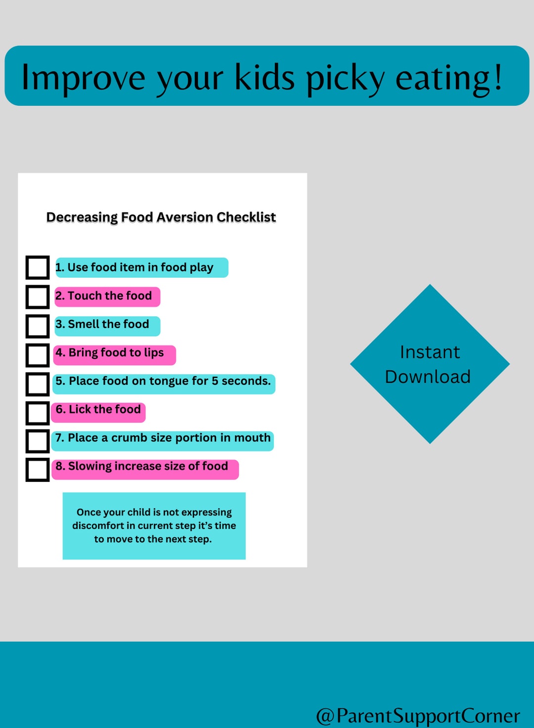 Decreasing Food Aversion Worksheet - Etsy
