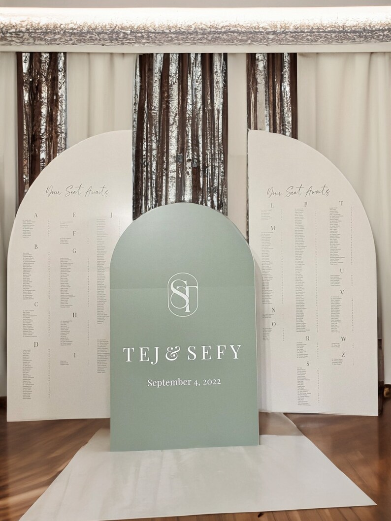 Arch Seating Chart Large Wedding Seating Chart Arched Panel - Etsy